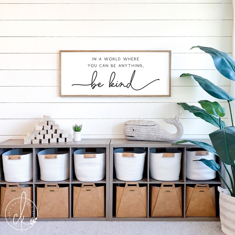 Inspirational Signs in a World Where You Can Be Anything Be - Etsy