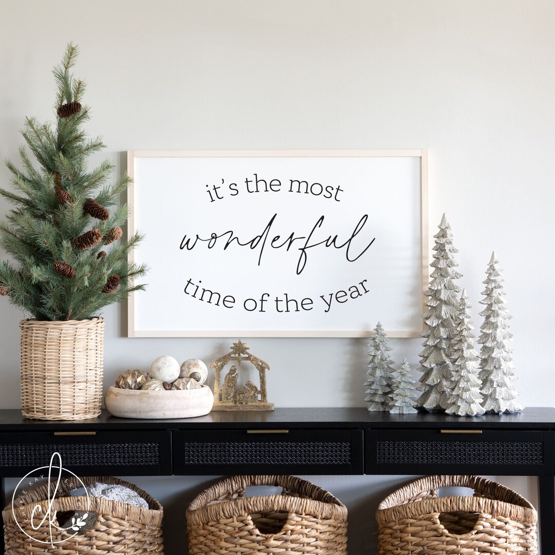 It's the Most Wonderful Time of the Year | Wood Sign | Christmas Wall ...