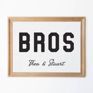 Personalized Boys Room Decor Sign | Customizable Bros Sign | Kids ...