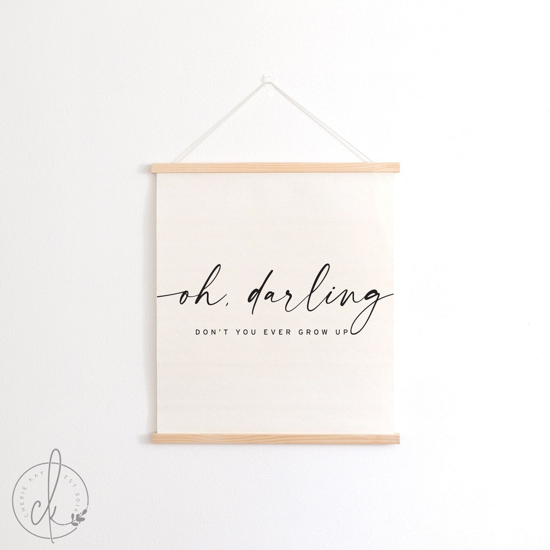 Oh Darling Sign | Hanging Canvas Sign | Nursery Wall Decor | Nursery ...