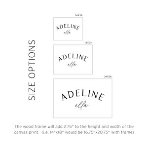 Personalized Girl Name Art | Wood Framed Canvas | Nursery Name Art ...