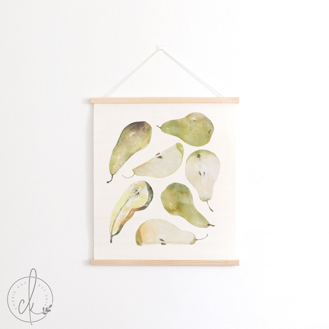 Pears | Canvas Wall Art | Kitchen Wall Decor | Fruit Sign | Kitchen ...