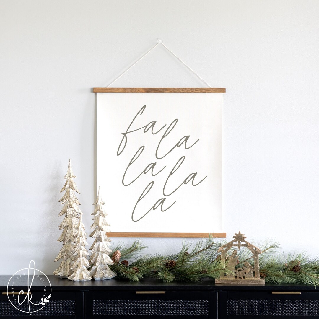 Fa La La | Christmas Wall Decor | Wall Hanging | Farmhouse Christmas ...