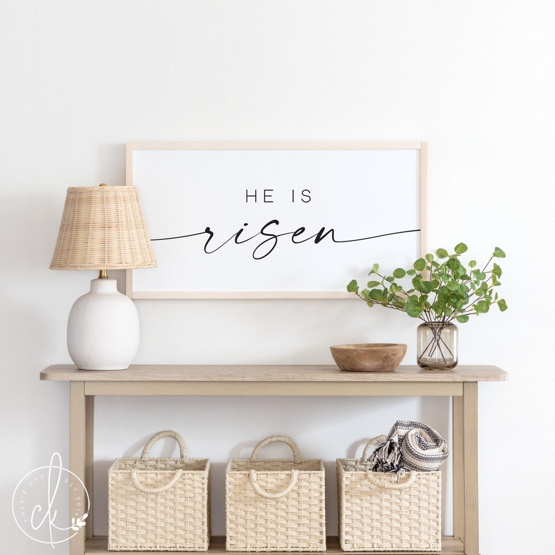 Easter Home Decor Sign | He is Risen Sign | Easter Wall Decor | Easter ...