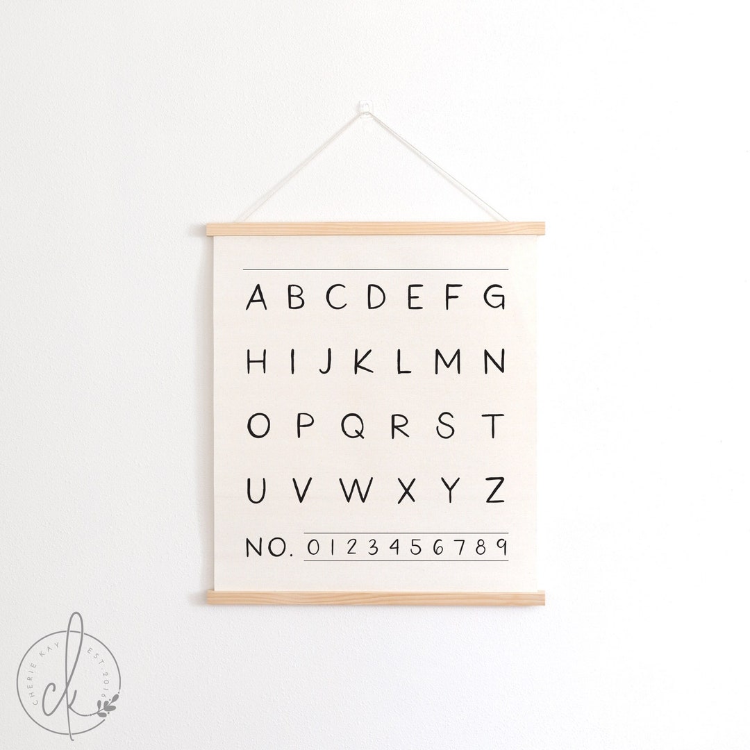 Alphabet Wall Art Classroom Decor Playroom Wall Decor Kids Room Decor ...