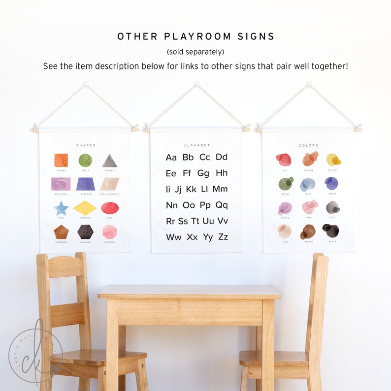 Shapes Learning Chart | Dowel Rod Canvas | Classroom Decor | Homeschool ...