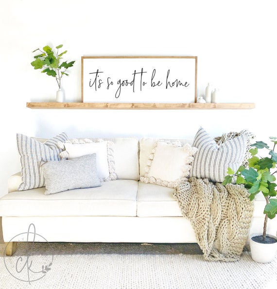 Wall decor it's so good to be home sign wood framed | Etsy