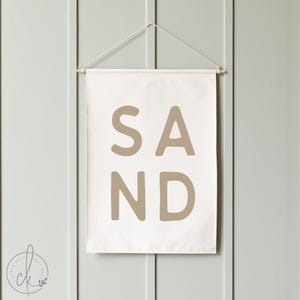 Modern Coastal Sand Beach Sign | Minimalist Beach Wall Art | Neutral ...