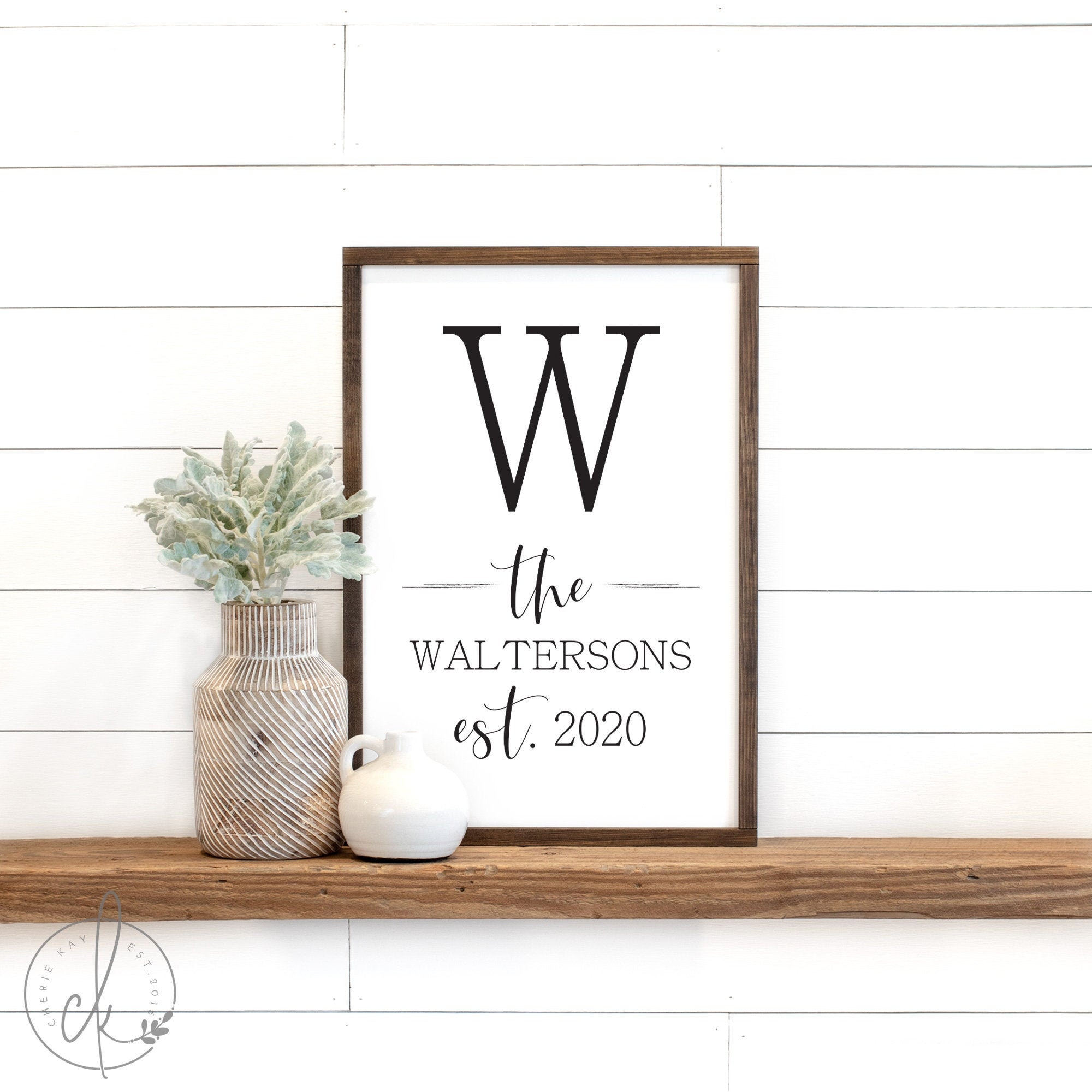 Last Name Letter Sign Established Sign Family Name Wood | Etsy