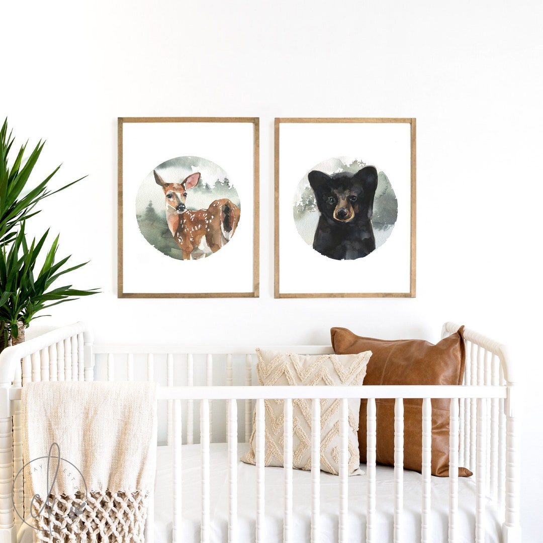 Woodland Animal Signs Woodland Animal Wall Decor Nursery Animal Wall ...