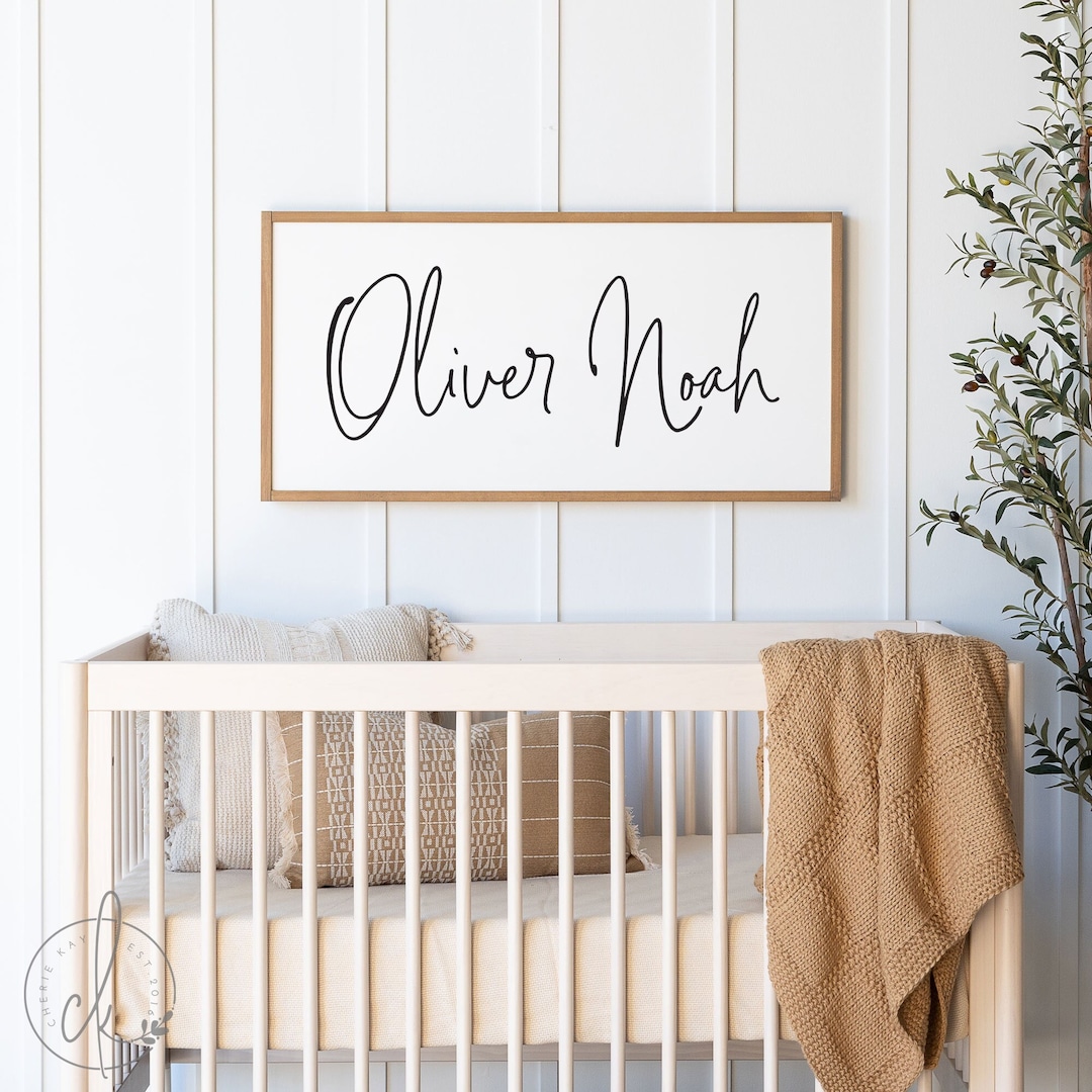 Name Sign for Nursery | Boy Name Sign | Nursery Room Decor | Baby ...