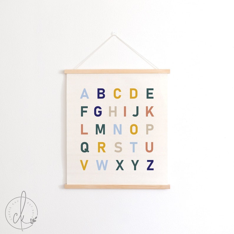 ABC Sign Alphabet Canvas Fabric Wall Hanging Kids Room - Etsy