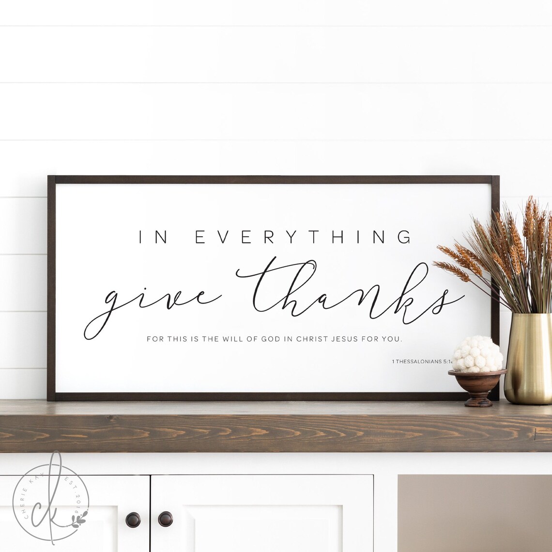 In Everything Give Thanks Sign Fall Sign Fall Wall Decor - Etsy