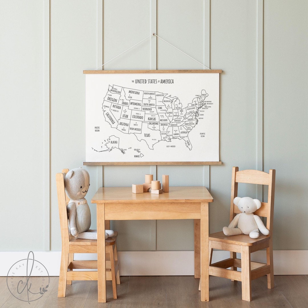 United States Map | Wall Decor | Travel Decor | Homeschool Decor ...