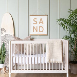 Modern Coastal Sand Beach Sign | Minimalist Beach Wall Art | Neutral ...