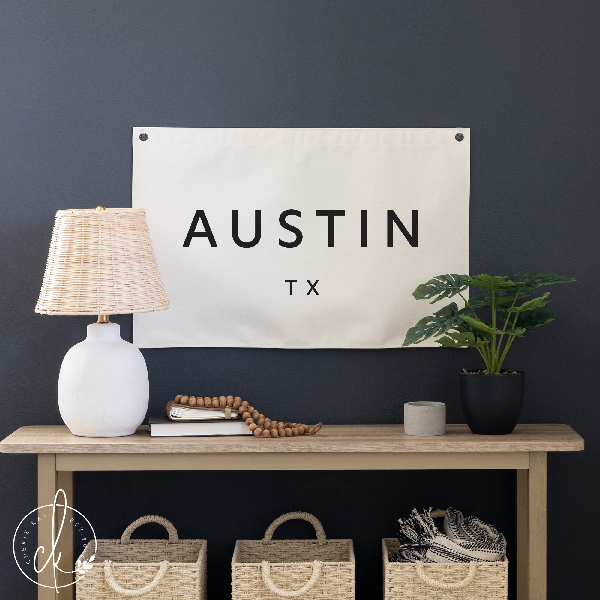 Custom Location Canvas Flag Location Sign City and State - Etsy