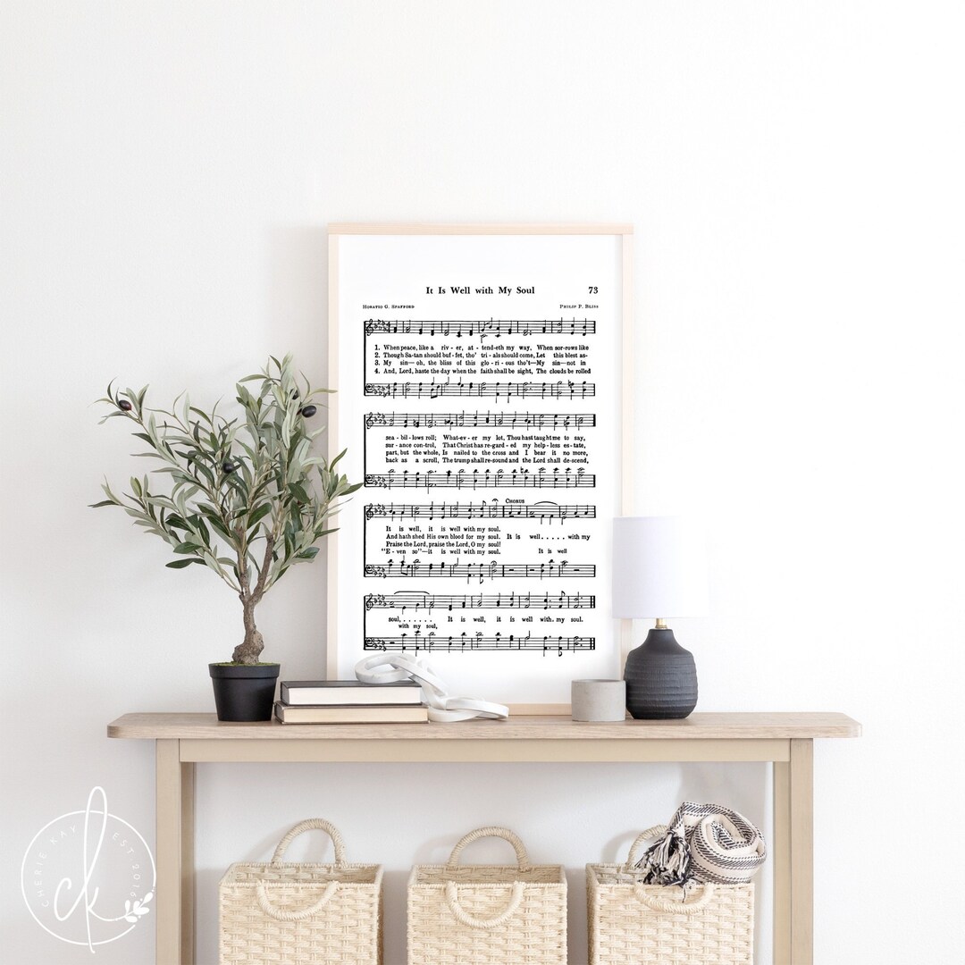 It is Well With My Soul | Wood Signs | Hymn Wall Decor | Christian Wall ...