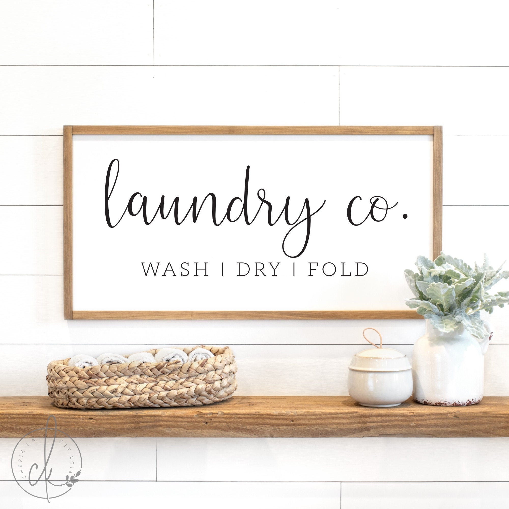 Laundry Sign Laundry Co. Sign Wash Dry Fold Sign Laundry - Etsy