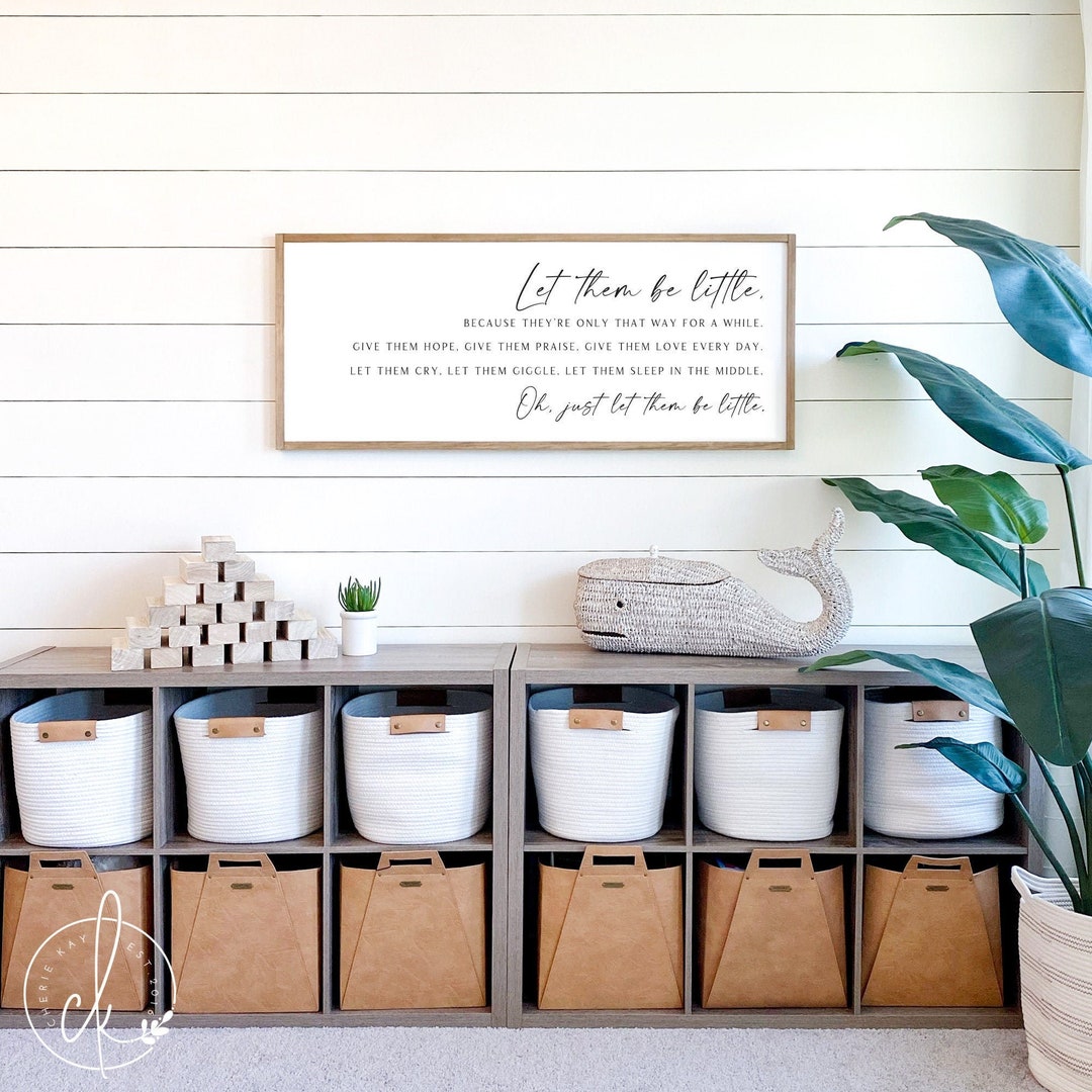 Let Them Be Little | Playroom and Kids Room Wall Decor Sign | Nursery ...
