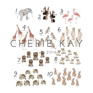 Animal Numbers Chart | Fabric Wall Hanging | Classroom Decor | Kids ...