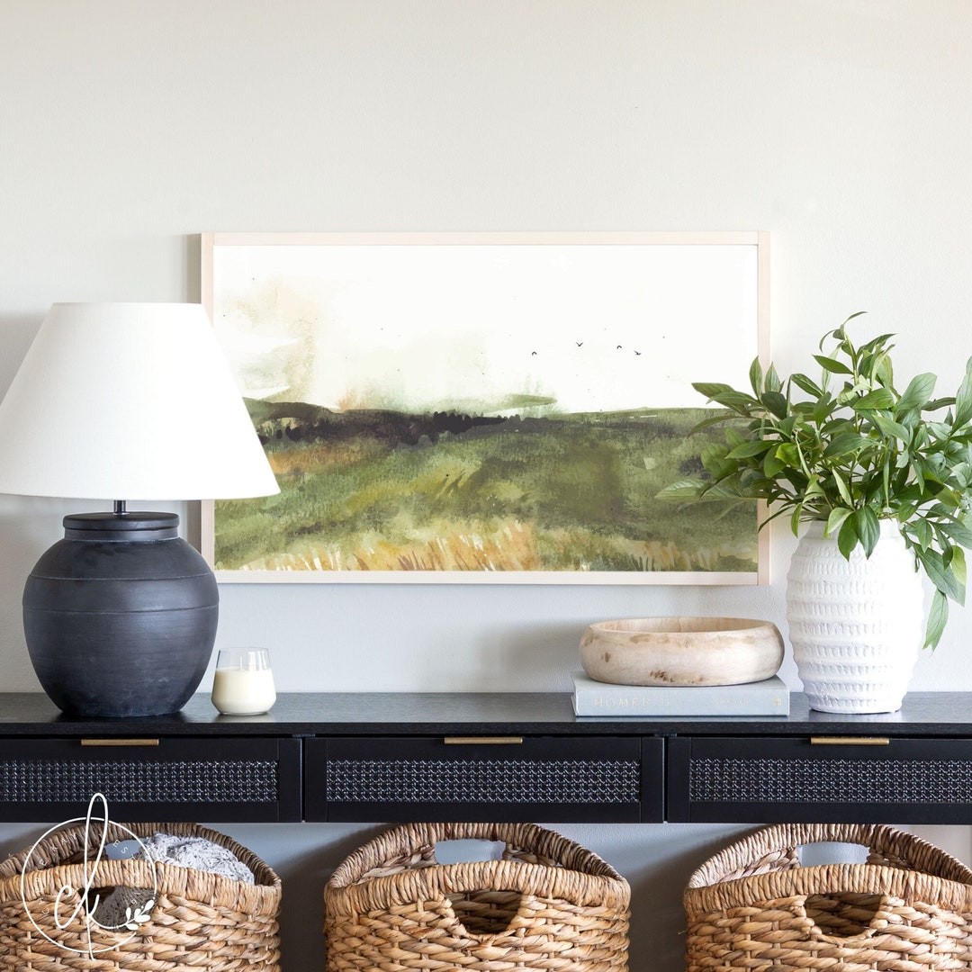 Spring Landscape Painting | Framed Wall Art | Living Room Wall Decor ...