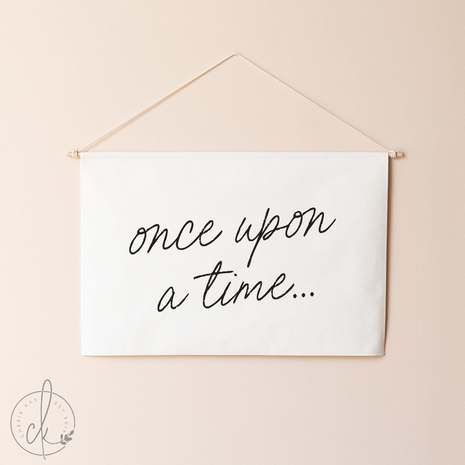 Once Upon a Time Canvas Flag | Storytime Decor for Kids' Rooms ...