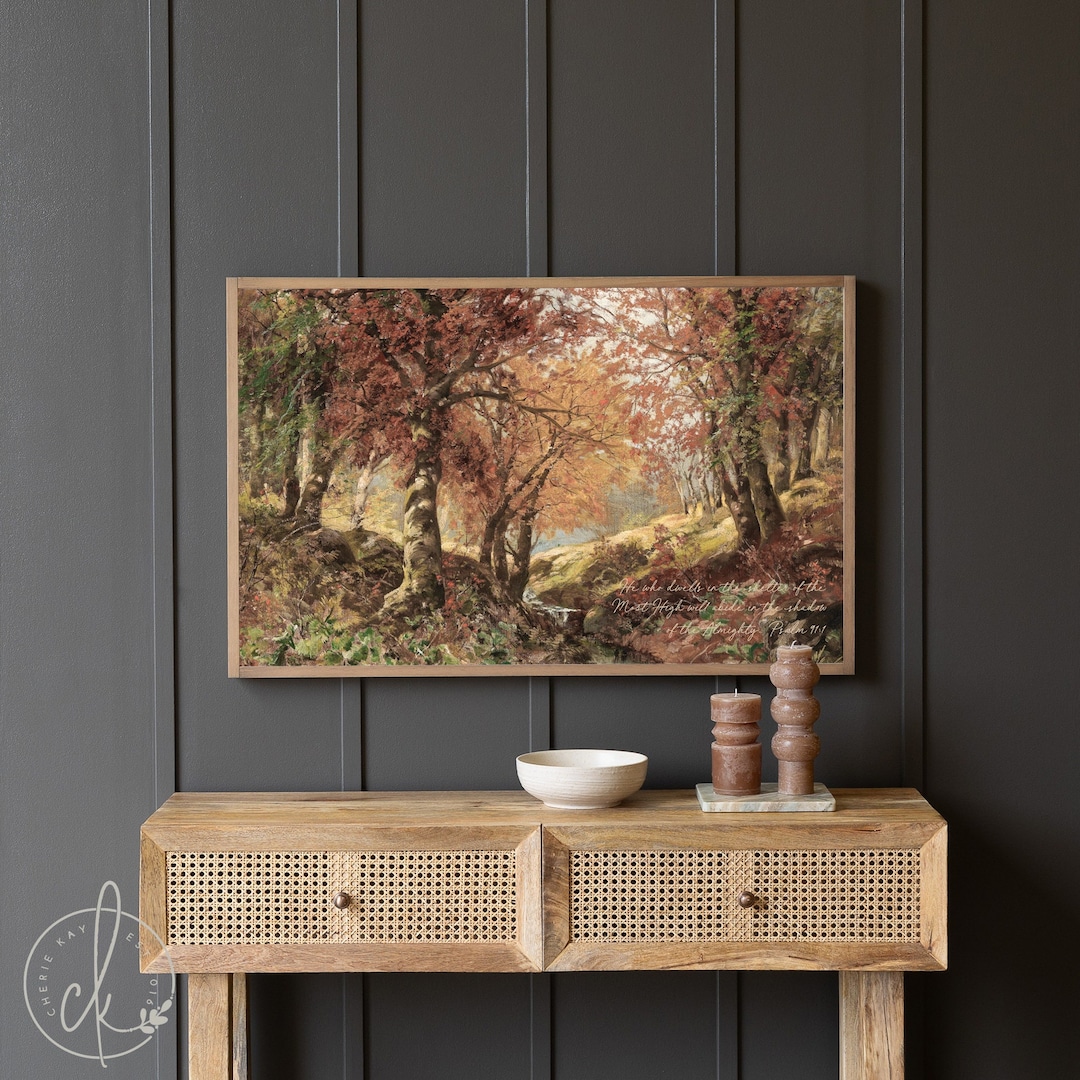 Fall Landscape Wall Art | Framed Wall Art | Fall Home Decor With ...
