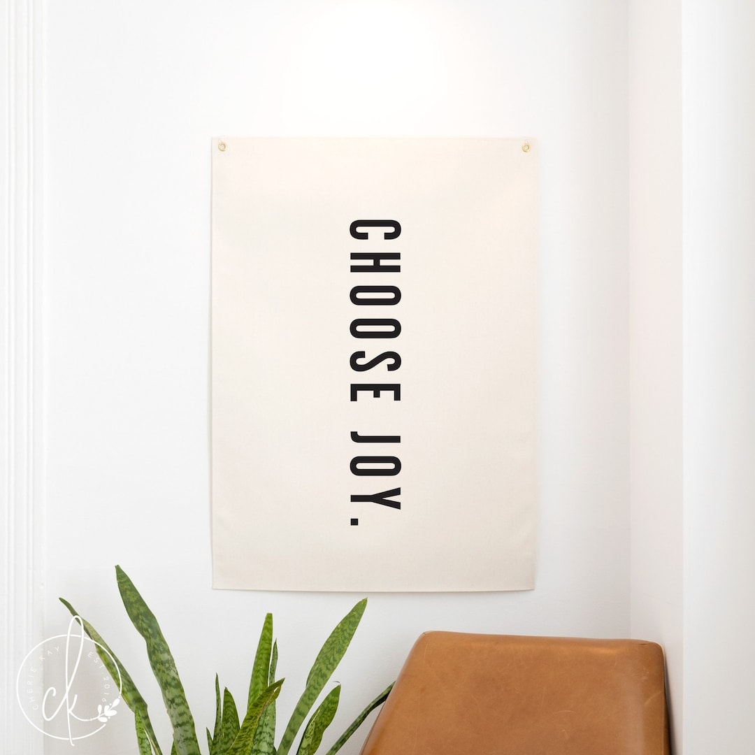 Choose Joy Canvas Banner | Inspirational Wall Decor | Joy Banner ...
