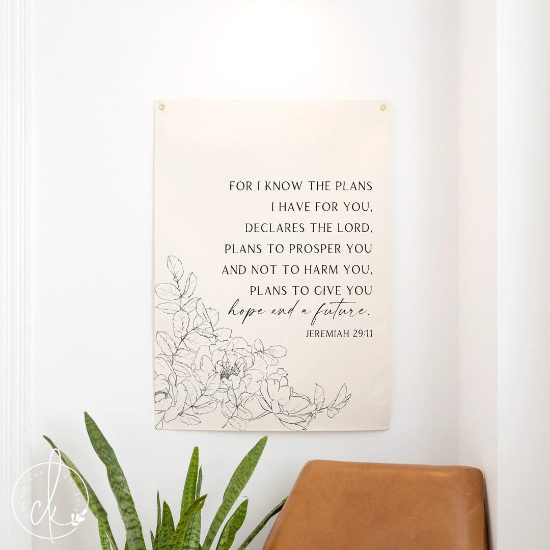 For I Know the Plans I Have for You Flag | Scripture Wall Decor ...