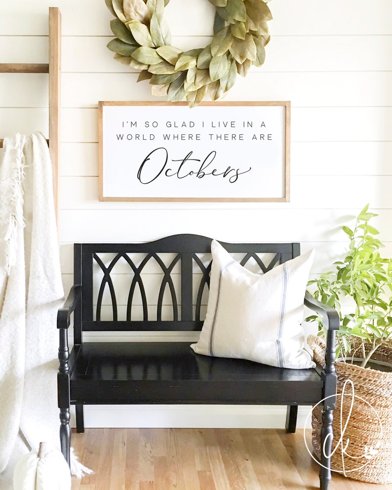 October sign fall sign fall wall decor signs for fall | Etsy