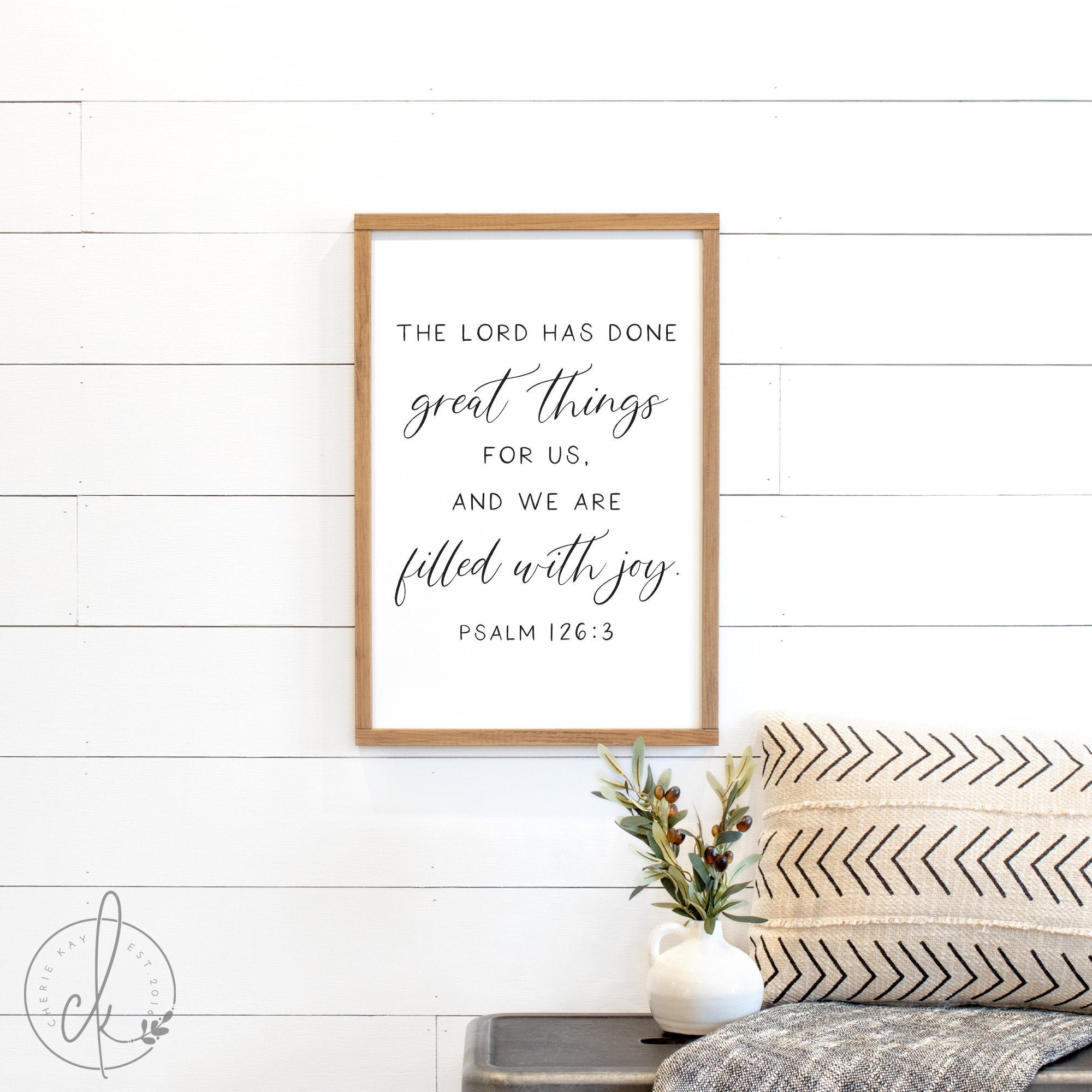 Scripture Sign the Lord Has Done Great Things Sign Wood | Etsy