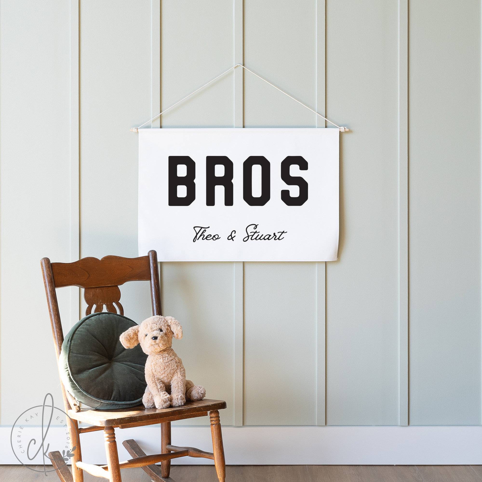 Personalized Bros Wall Art Sign With Custom Names | Unique Brothers ...