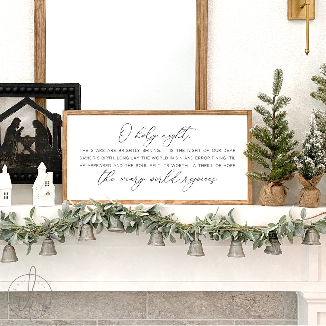 O Holy Night Sign Christmas Song Signs Christmas Wall Decor Christmas ...