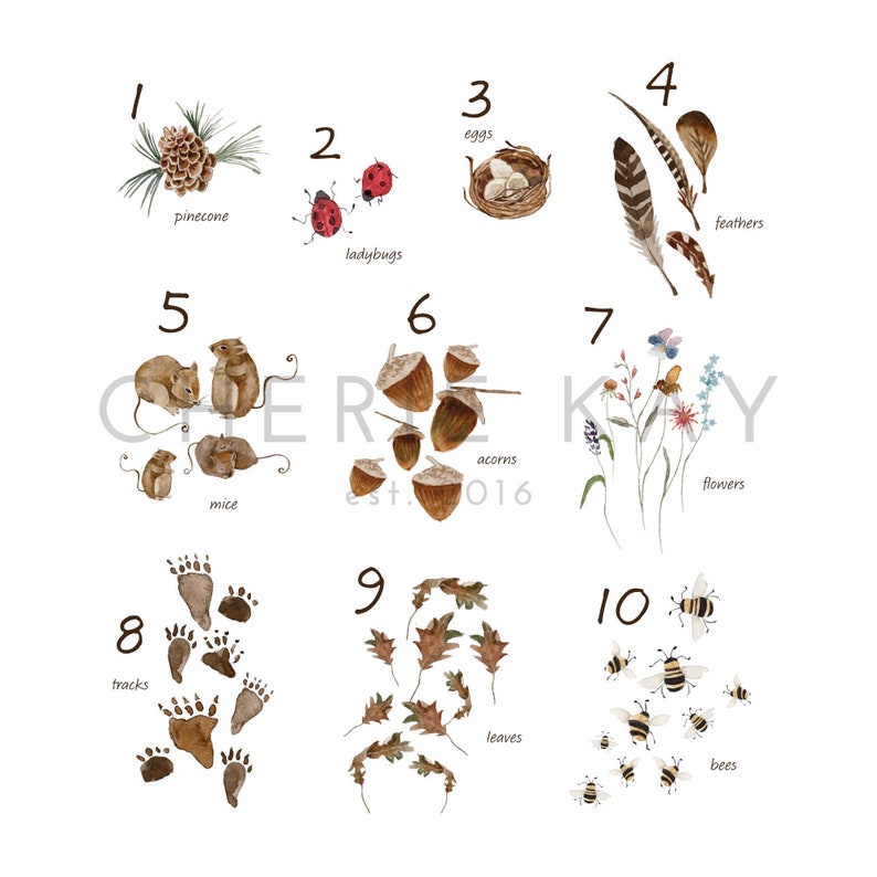 Woodland Numbers | Numbers Sign | Fabric Wall Hanging | Kids Room Decor ...