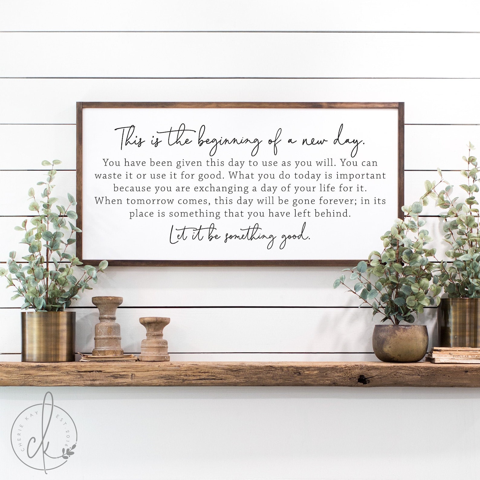 Inspirational Signs This is the Beginning of a New Day Sign - Etsy