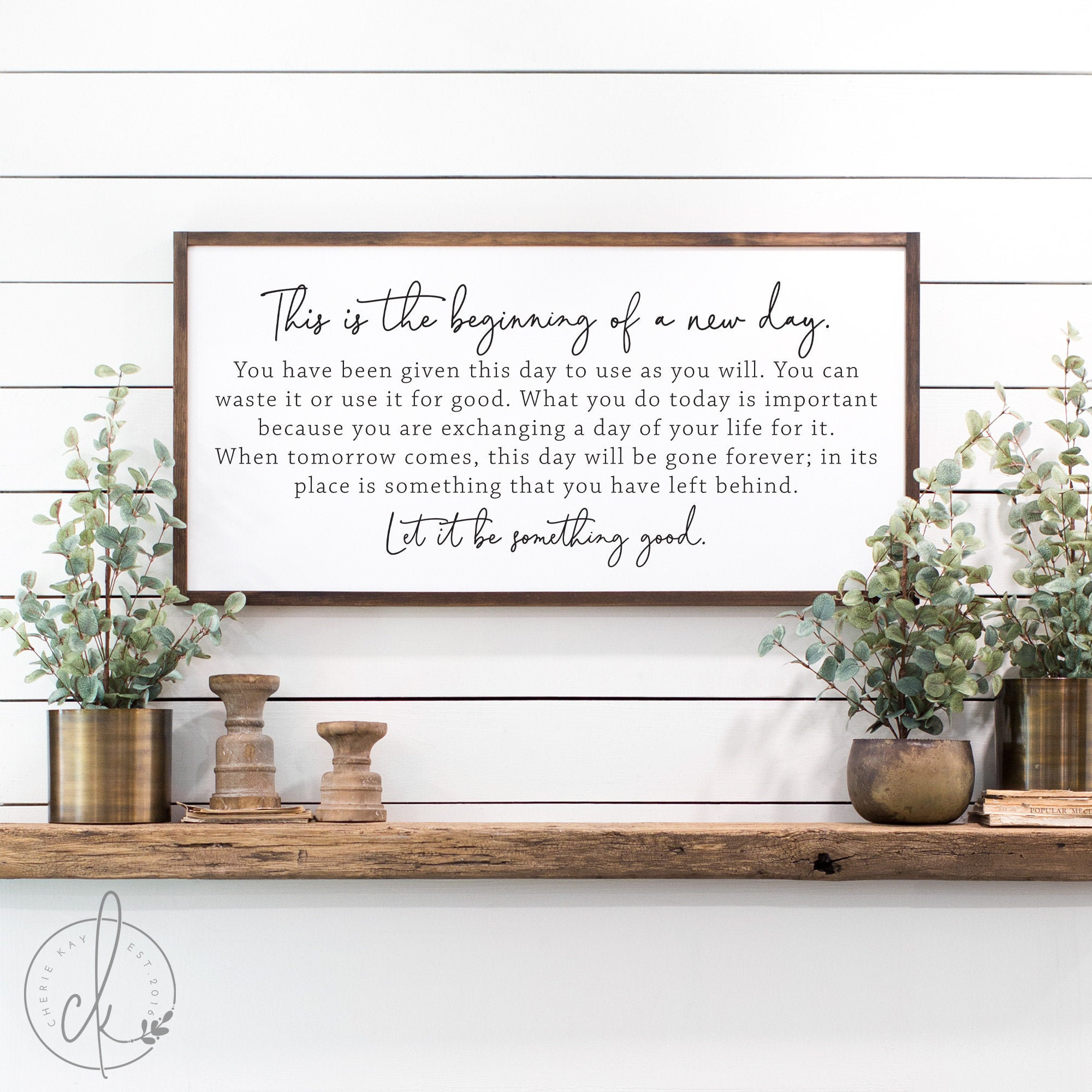 Inspirational Signs This is the Beginning of a New Day Sign - Etsy