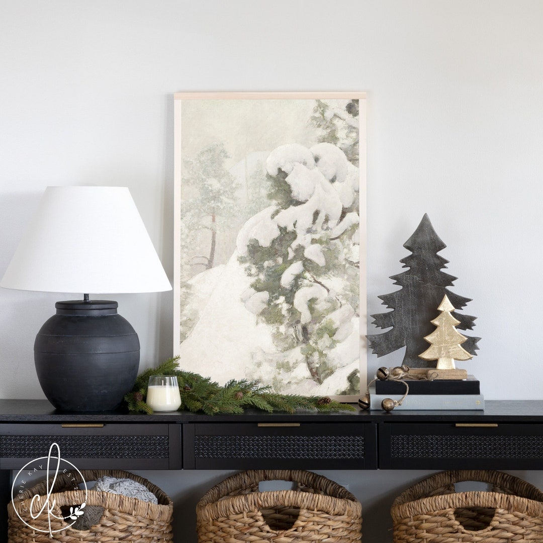 Snowy Wall Art | Christmas Wall Art | Framed Wall Art | Living Room ...