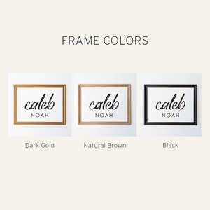 Personalized Nursery Name Sign, Custom Wood Framed Wall Art, Boys Room ...