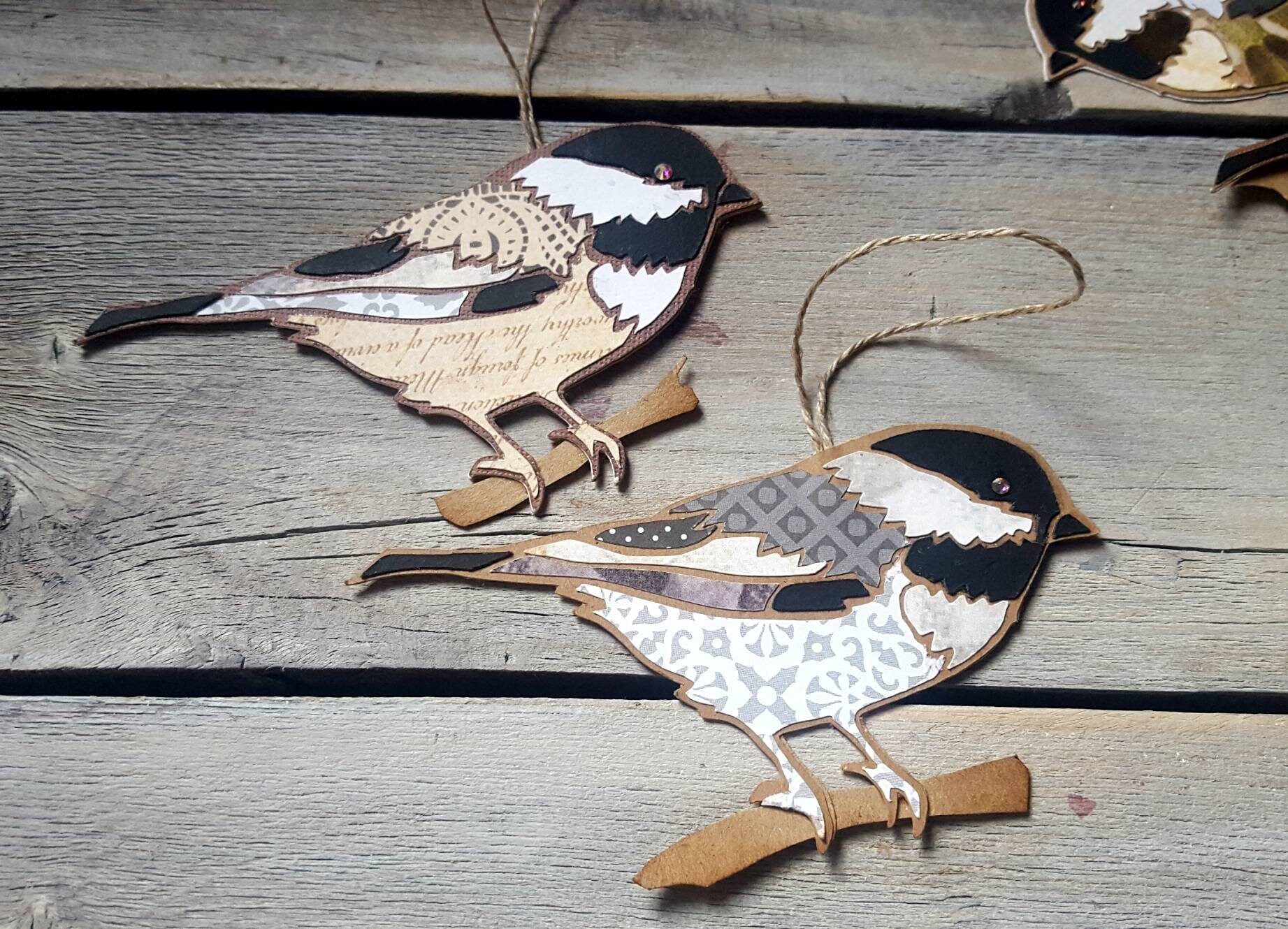 Chickadee Christmas Ornament Chickadee Paper Gift Tags Journal Planner ...