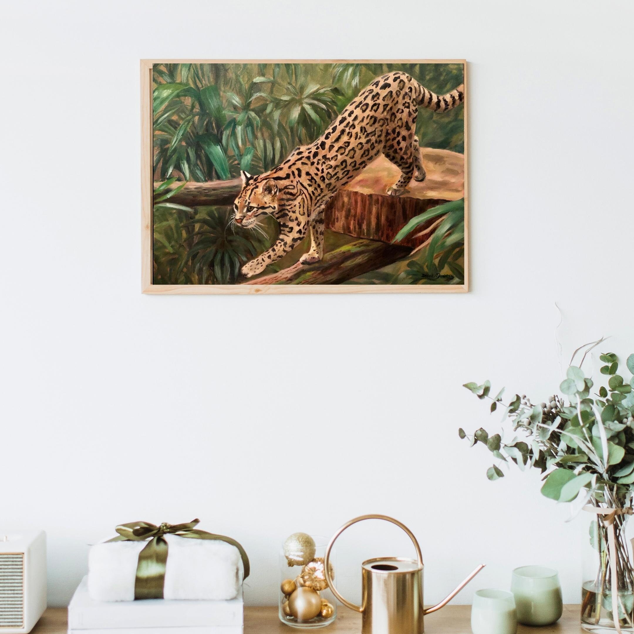 Ocelot Print Original Ocelot Oil Painting Ocelot Cat Ocelot - Etsy