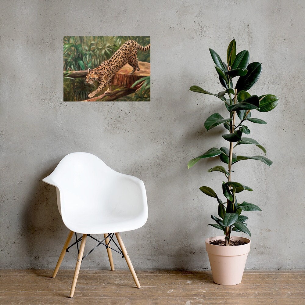 Ocelot Print, Original Ocelot Oil Painting, Ocelot Cat, Ocelot Wall Art ...