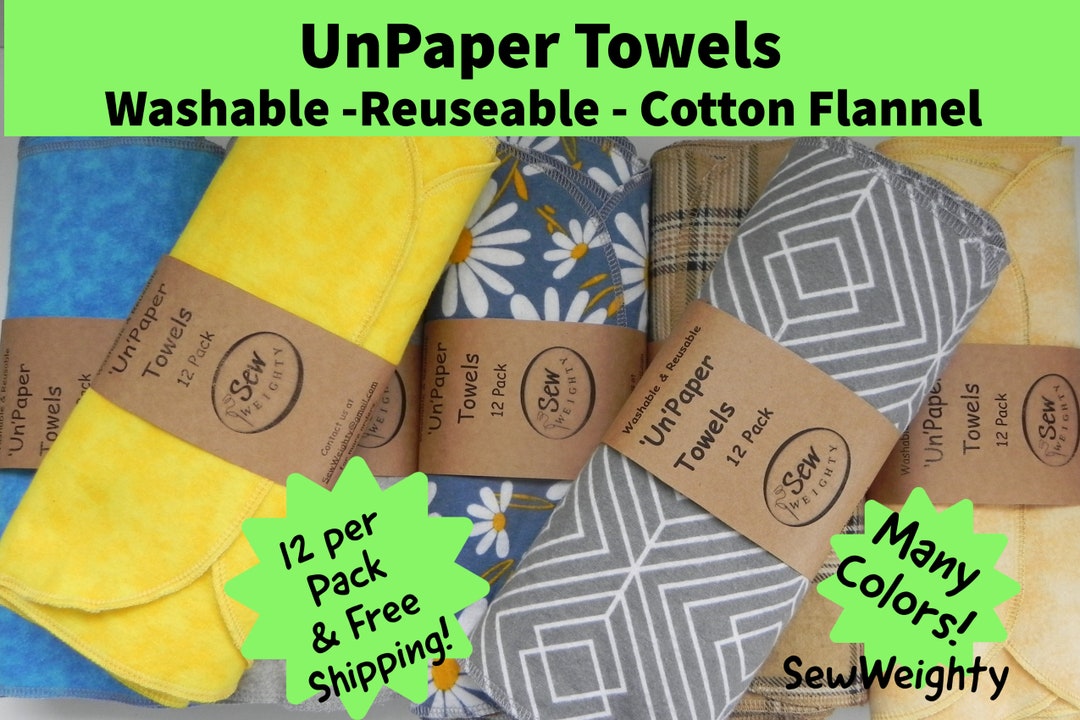 Unpaper Towels / Paperless Paper Towels / Reusable Single or Double Ply ...