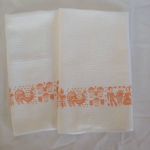 Pyrex Amish Butterprint Pattern Waffle Weave Dishtowel, Pyrex Towel ...