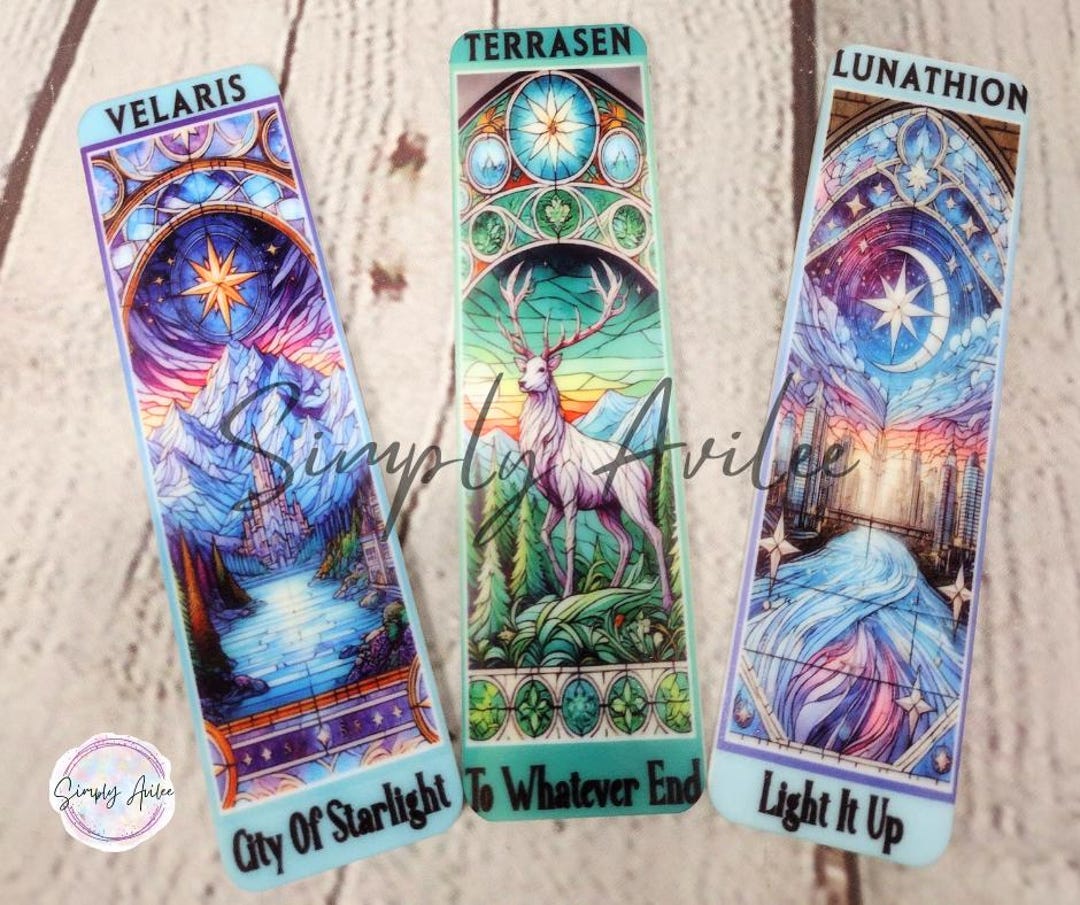 Book Themed Bookmark, SJM, Throne of Glass, ACOTAR, Crescent City, Book ...