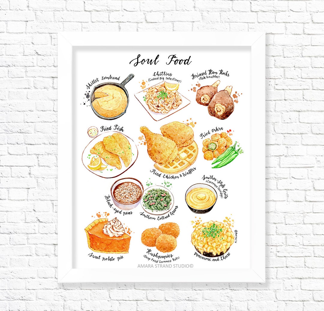 Soul Food/ Fine Art Print/ Kitchen Wall Art/ Kitchen Wall Decor/ Food ...