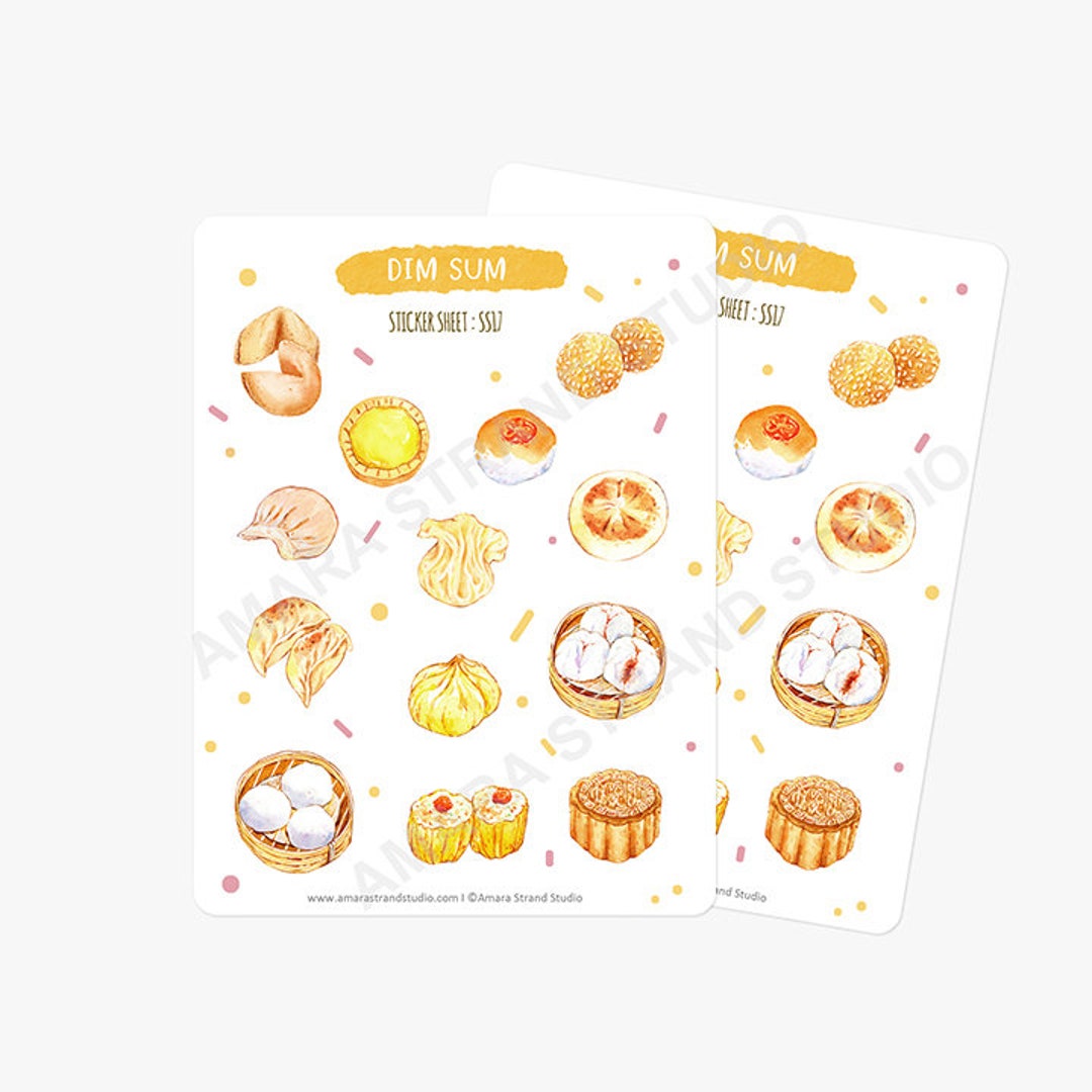 Dim Sum Sticker Sheet Weatherproof Stickers Scrapbook - Etsy