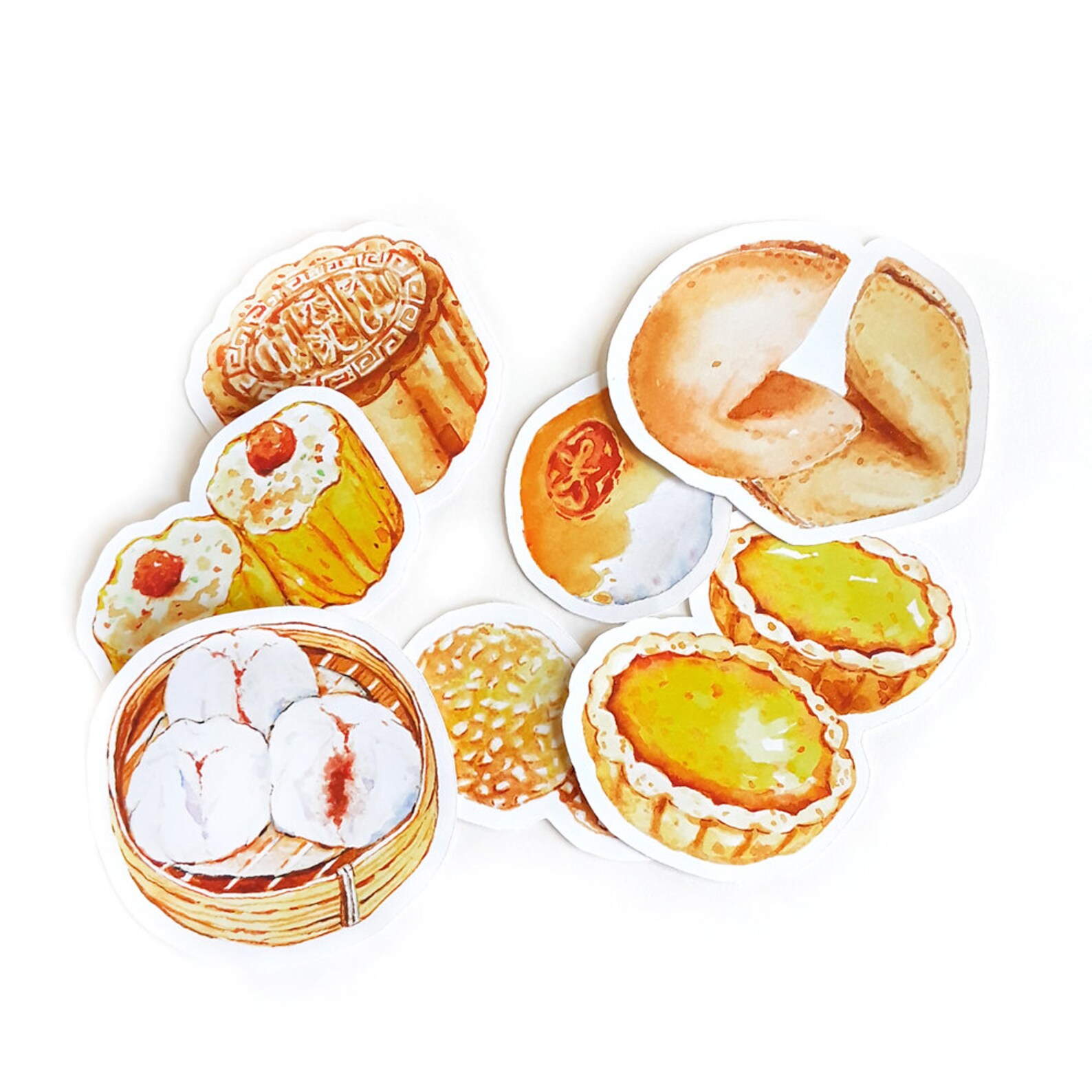 Dim Sum Sticker Set Food Stickers Sticker Pack Die Cut | Etsy