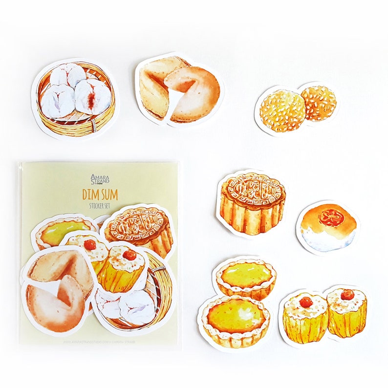 Dim Sum Sticker Set Food Stickers Sticker Pack Die Cut | Etsy
