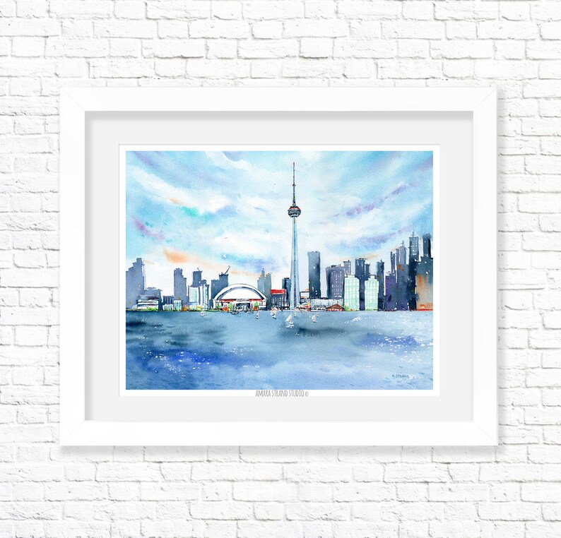 Toronto Skyline/ Fine Art Print/ Toronto Painting/ Toronto Art/ Wall ...