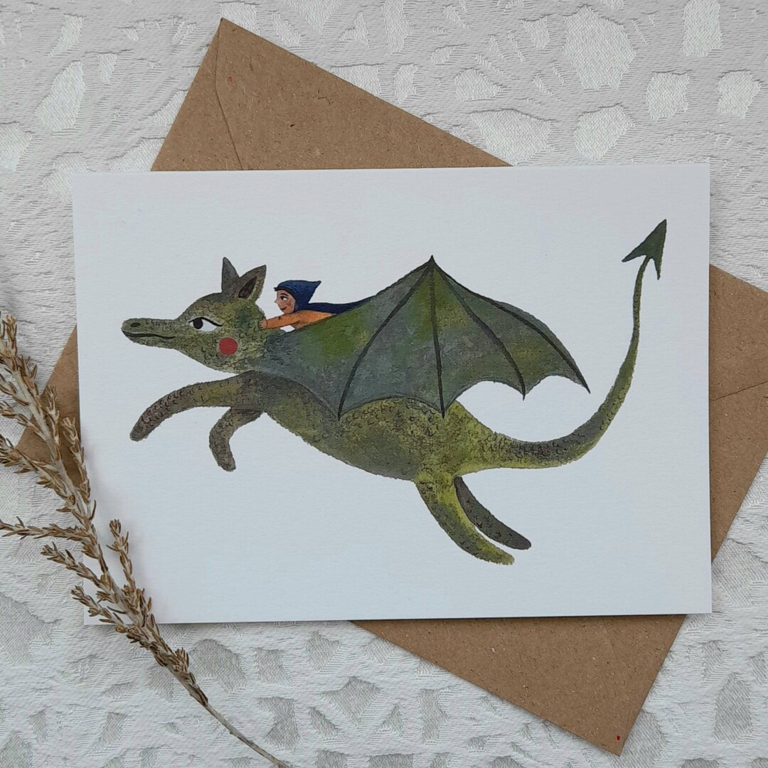Dragon Greetings Card, Any Occasion, Children's, Birthday, Celebration ...